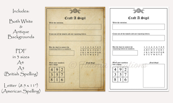 Sigil Magic Printable Pages - Titania Creations