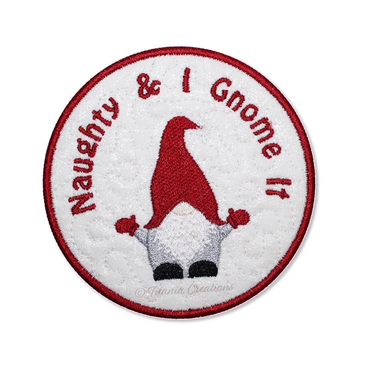ITH Naughty and I Gnome It Coaster 4x4 - Titania Creations