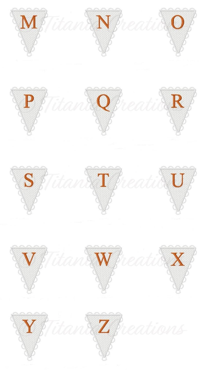 FSL Alphabet Bunting 4x4 - Titania Creations