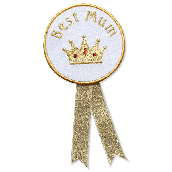 ITH Best Mum / Mom Badge 4x4 - Titania Creations