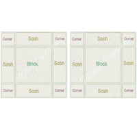 Blank Quilt Blocks, Sashing and Corners Set 4x4 5x5 6x6 7x7 8x8 ...