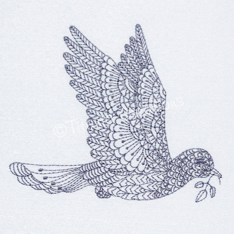 Mandala Dove 4x4 5x7 - Titania Creations