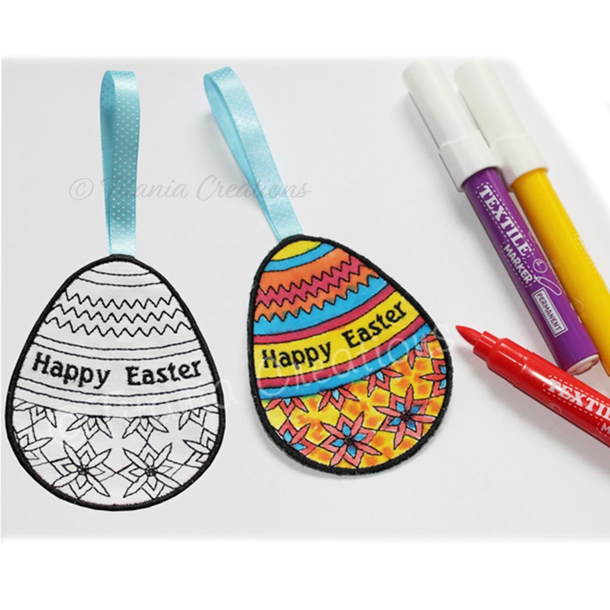 ITH Easter Egg to Colour 4x4 - Titania Creations