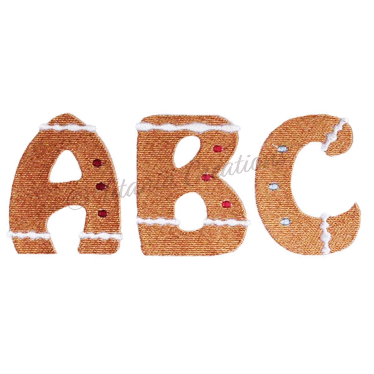 Ginger Alphabet 4x4 - Titania Creations