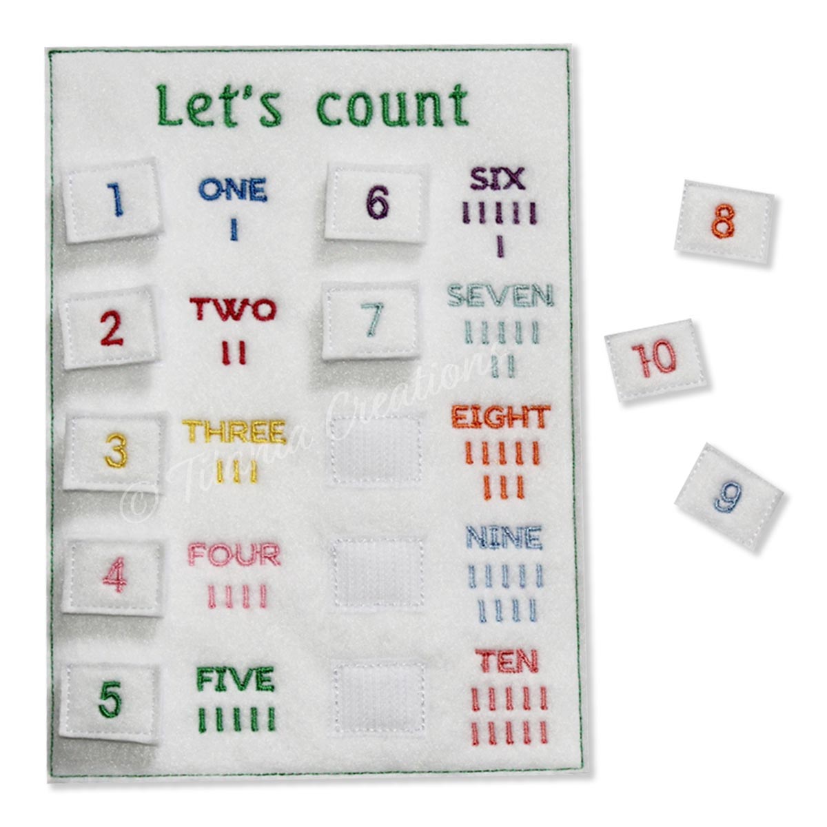 ITH Let's Count 5x7 - Titania Creations