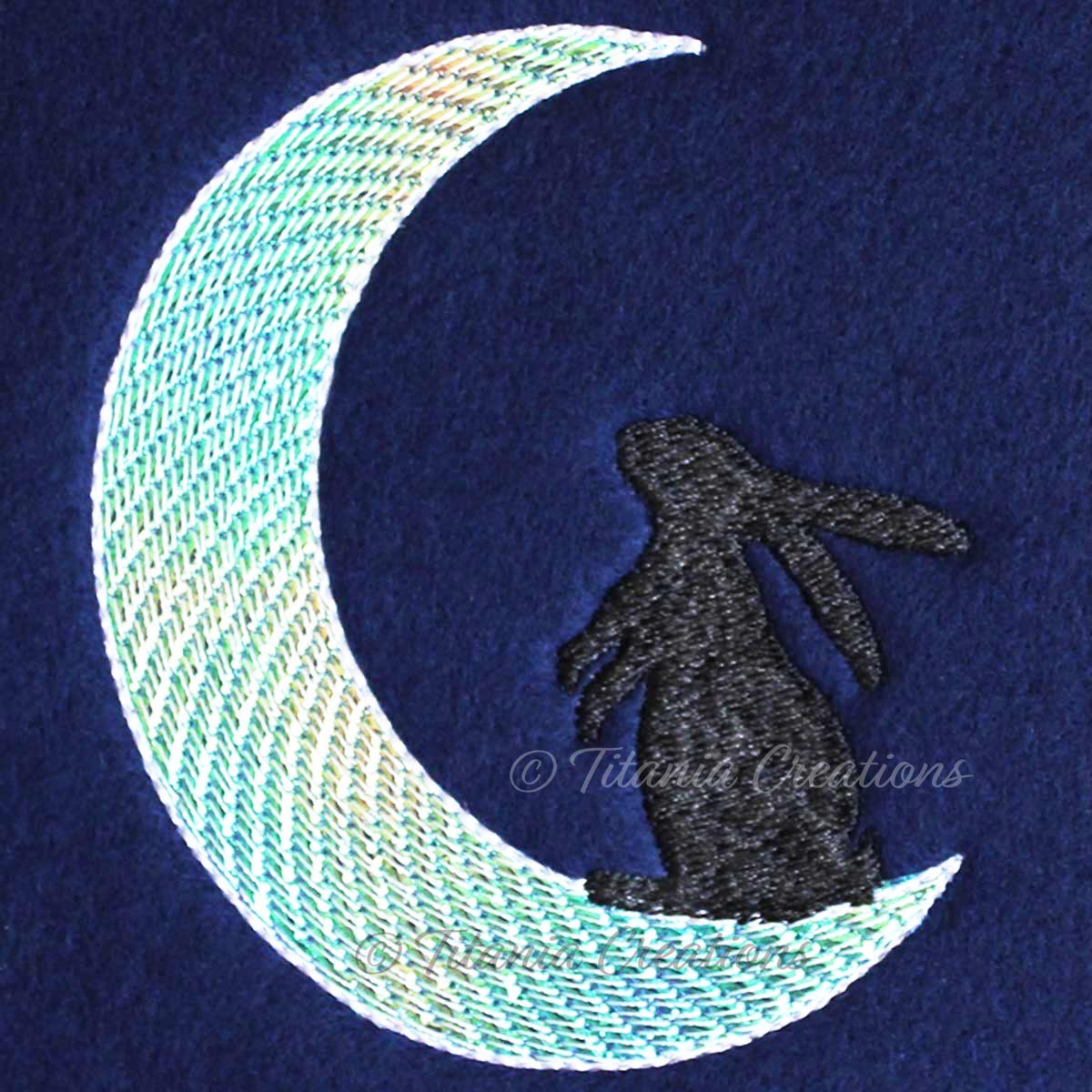 Mylar Moon Hare 4x4 5x7 - Titania Creations