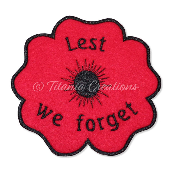 ITH Poppy Coaster 4x4 - Titania Creations