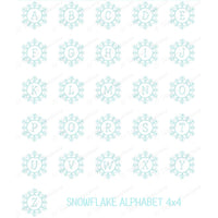 Snowflake Alphabet 4x4 - Titania Creations