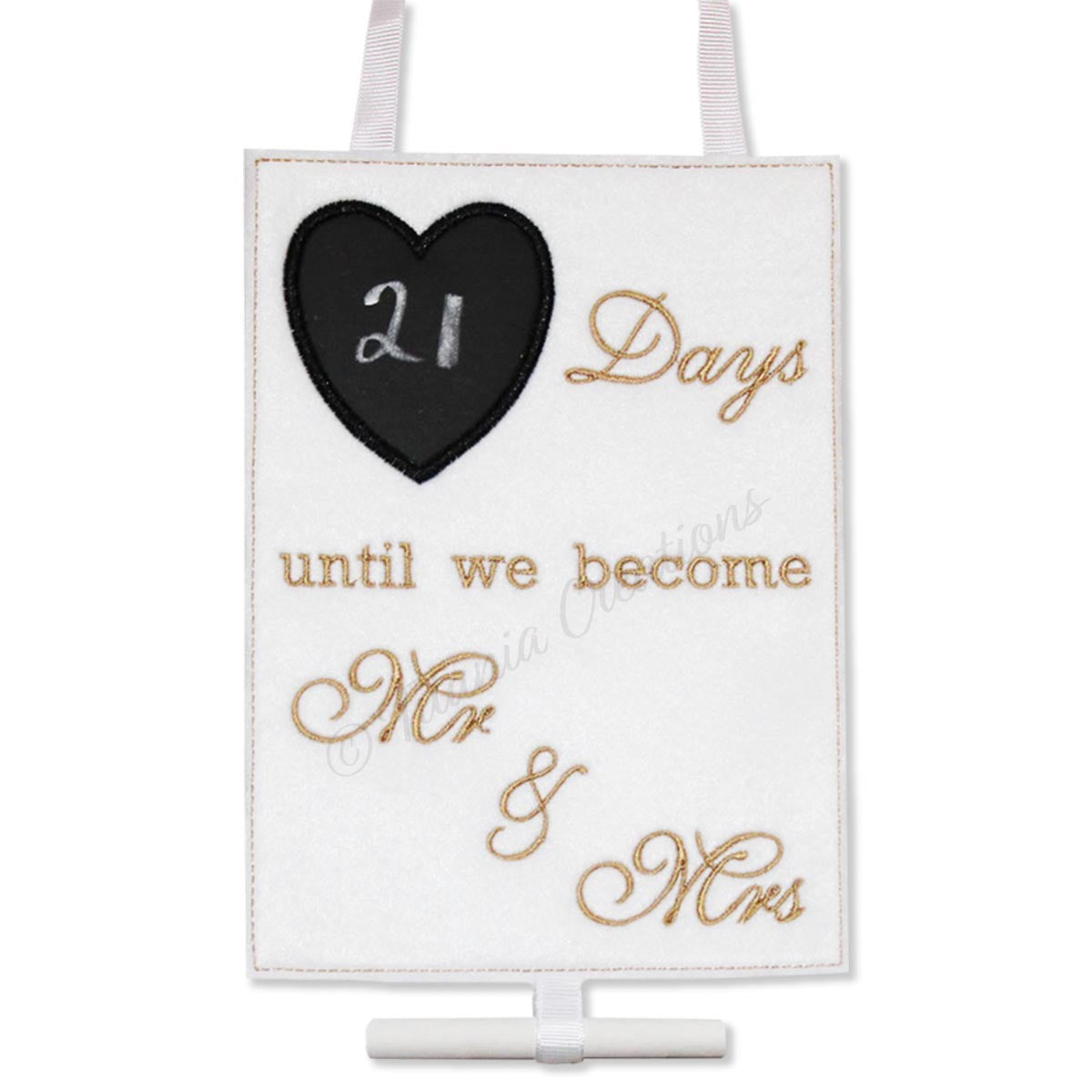 ITH Chalkboard Wedding Day Countdown 5x7 - Titania Creations